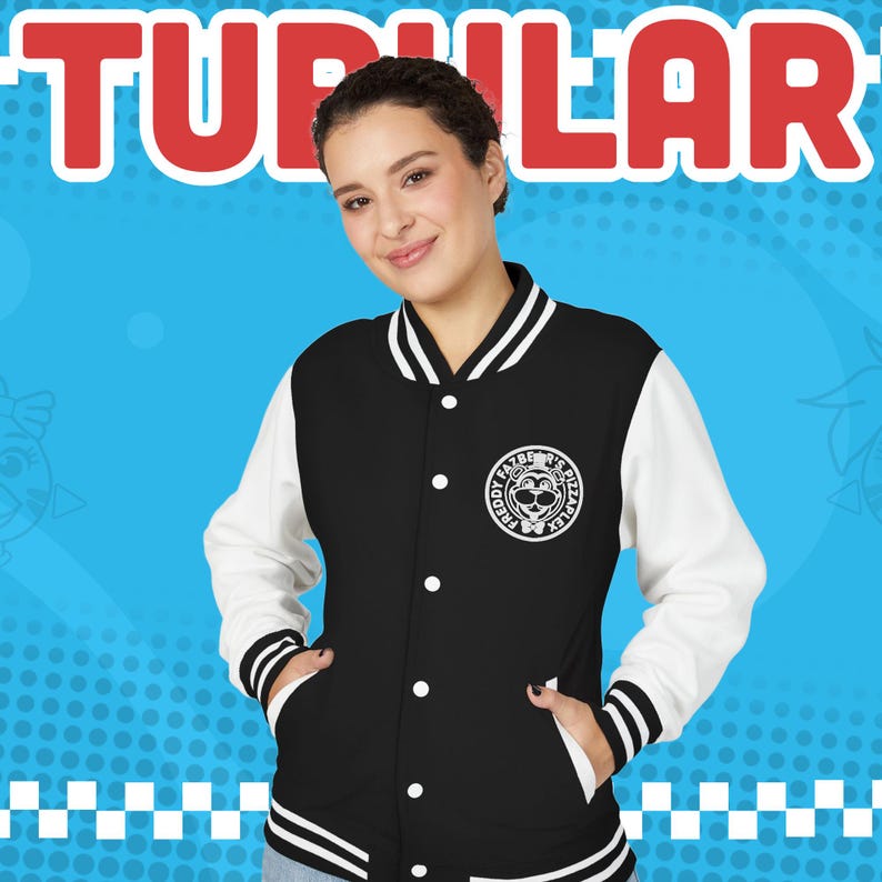 FNAF Pizzaplex Letterman Jacket | Freddy Fazbear's Mega Pizzaplex ...