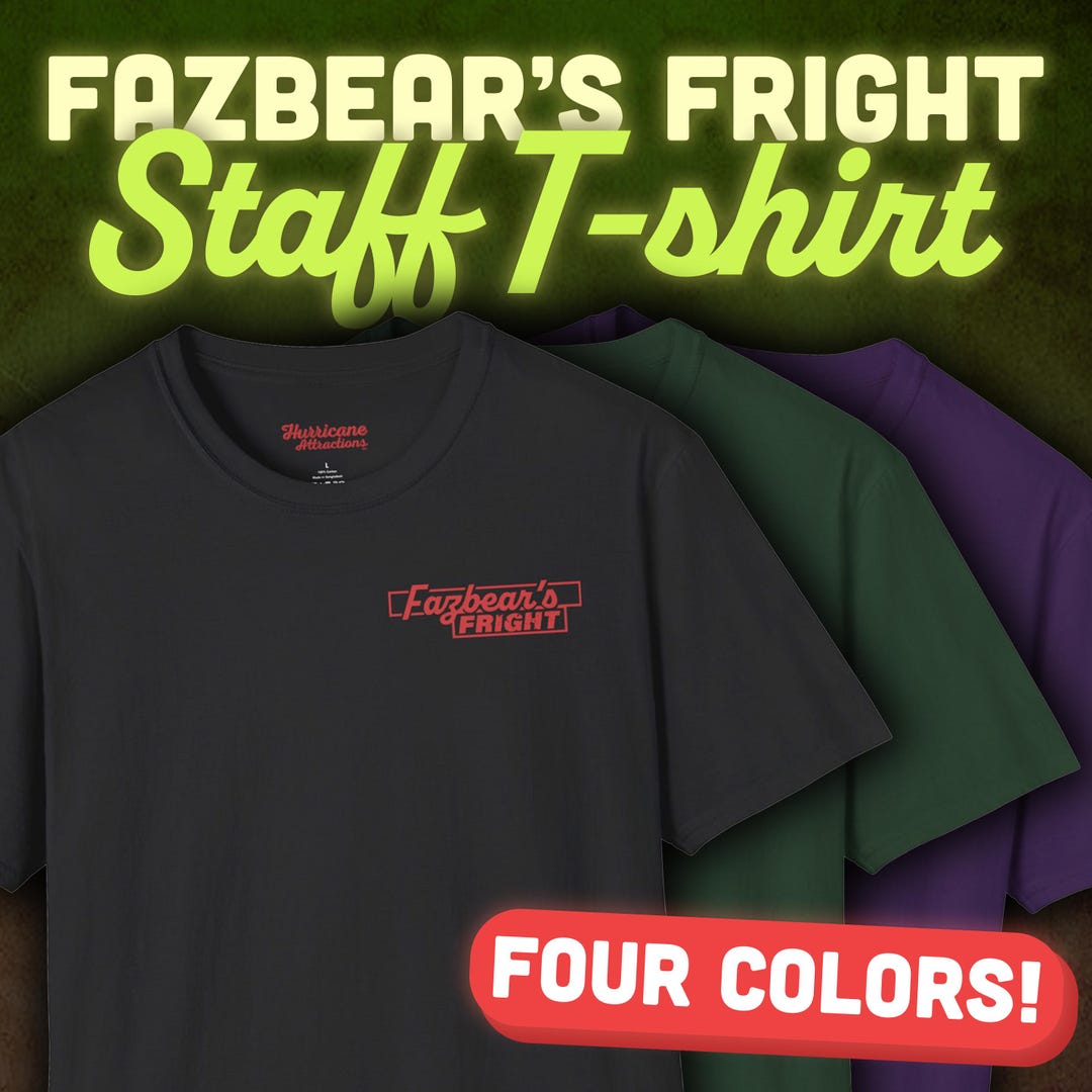 FNAF: Fazbear's Fright Employee Shirt | Horror Attraction Staff Uniform ...