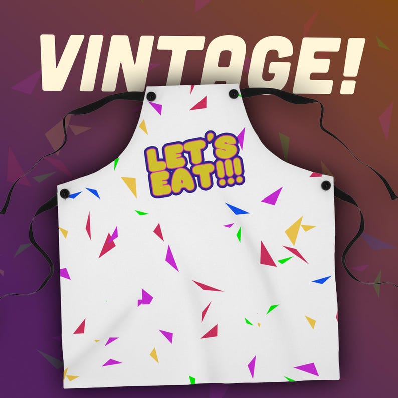 FNAF Let's Eat Apron | Vintage Chica Kitchen Apron | Five Nights at ...