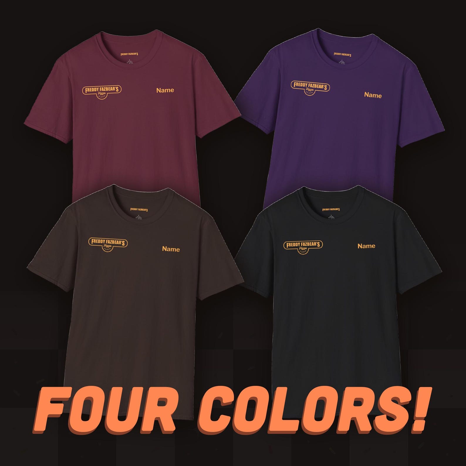 FNAF: Freddy Fazbear's Pizza Customizable Employee Shirt | Personalized ...