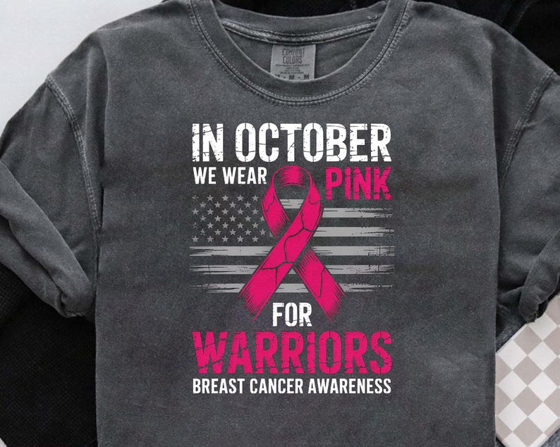 Breast Cancer Awareness PNG SVG: Pink Ribbon American Flag Design ...