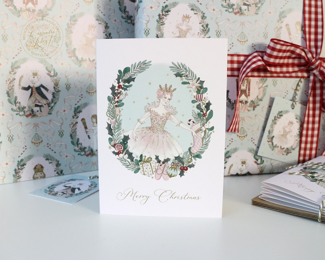Sugar Plum Fairy Christmas Card Nutcracker Christmas - Etsy UK
