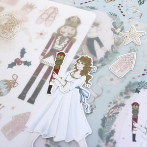 Nutcracker Sticker Sheet - Festive Stickers - Christmas Ballet - Sugar ...