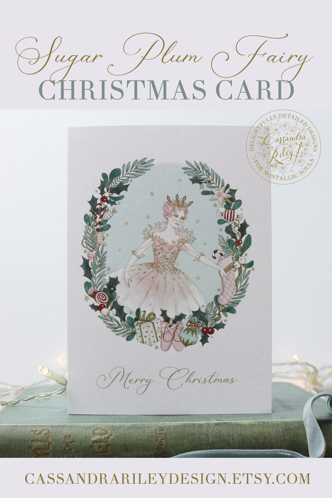Sugar Plum Fairy Christmas Card Nutcracker Christmas - Etsy UK