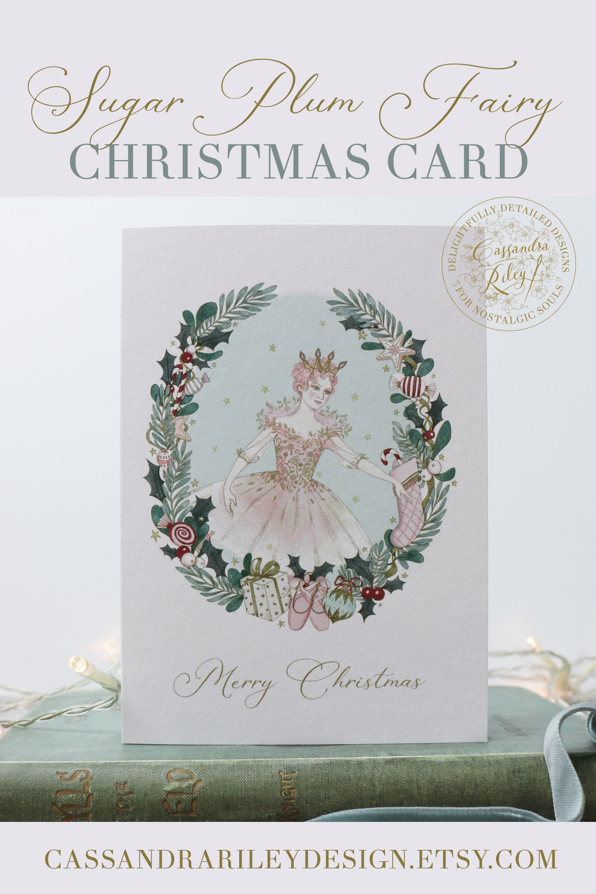 Sugar Plum Fairy Christmas Card Nutcracker Christmas - Etsy UK