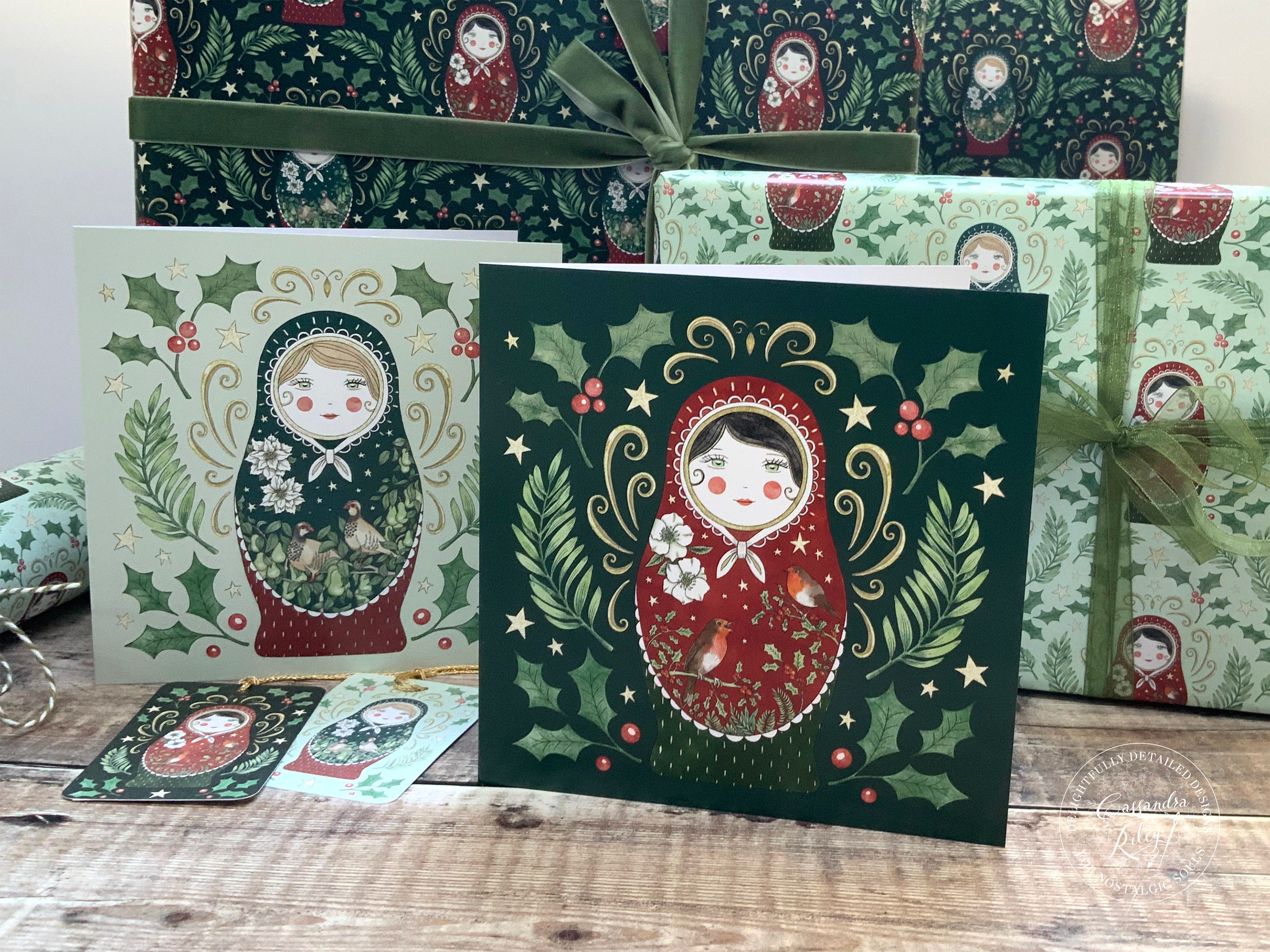 Pack of Matryoshka Christmas Cards