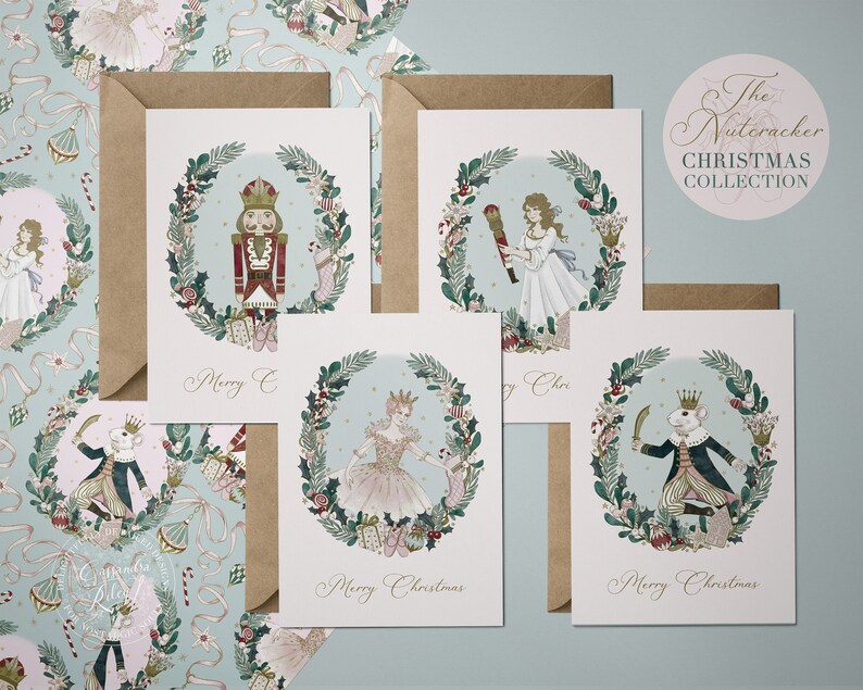 Nutcracker Christmas Card Holiday Card Nutcracker Ballet - Etsy UK