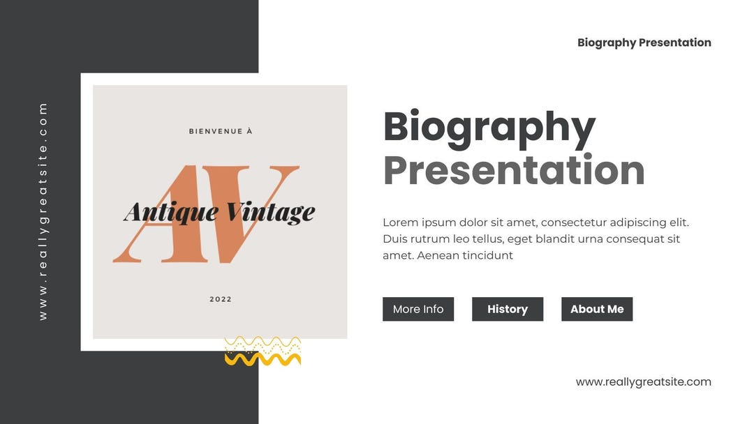 Personal Biography Powerpoint Template | Editable Presentation for ...