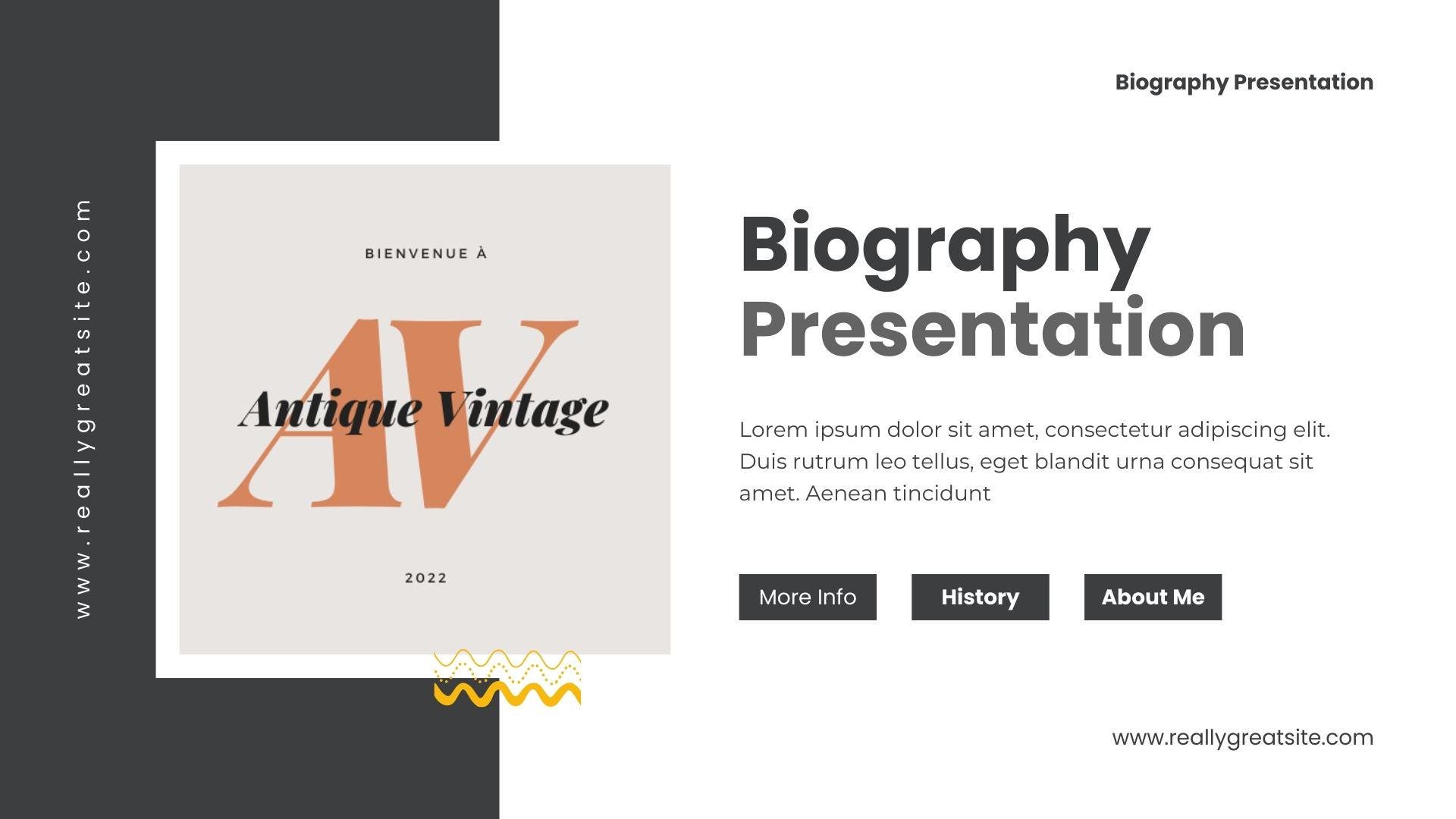 Personal Biography Powerpoint Template | Editable Presentation for ...