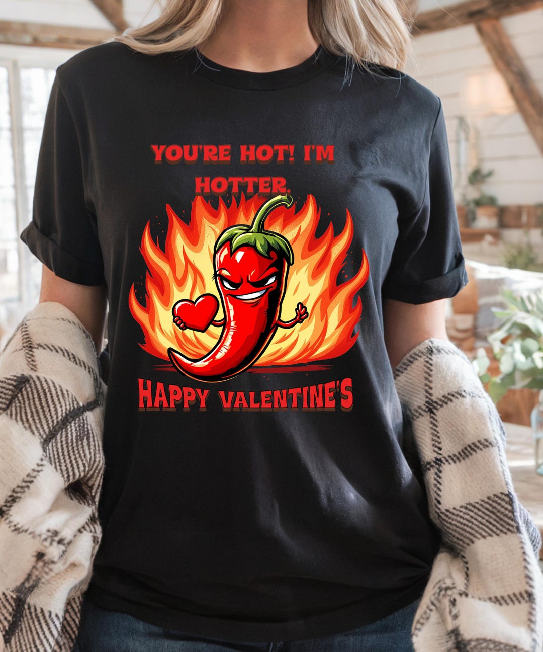 Chili Pepper Valentine Shirt – Spicy “you’re Hot I’m Hotter” Funny ...