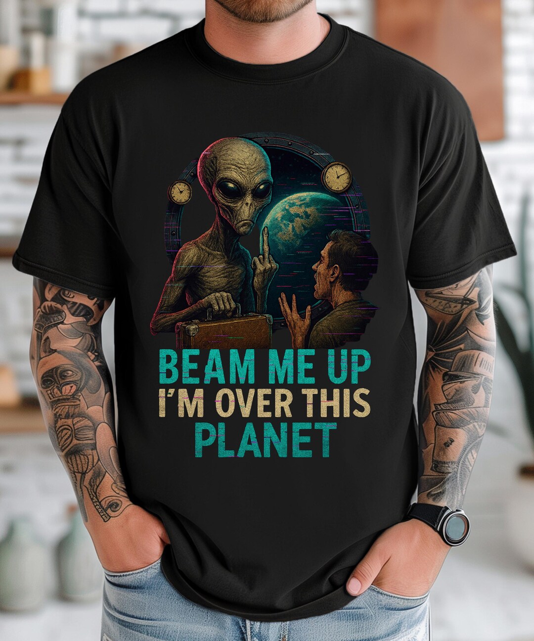 Funny Alien Graphic T-shirt, Sci-fi Humor, Comfort Colors Tee - Etsy