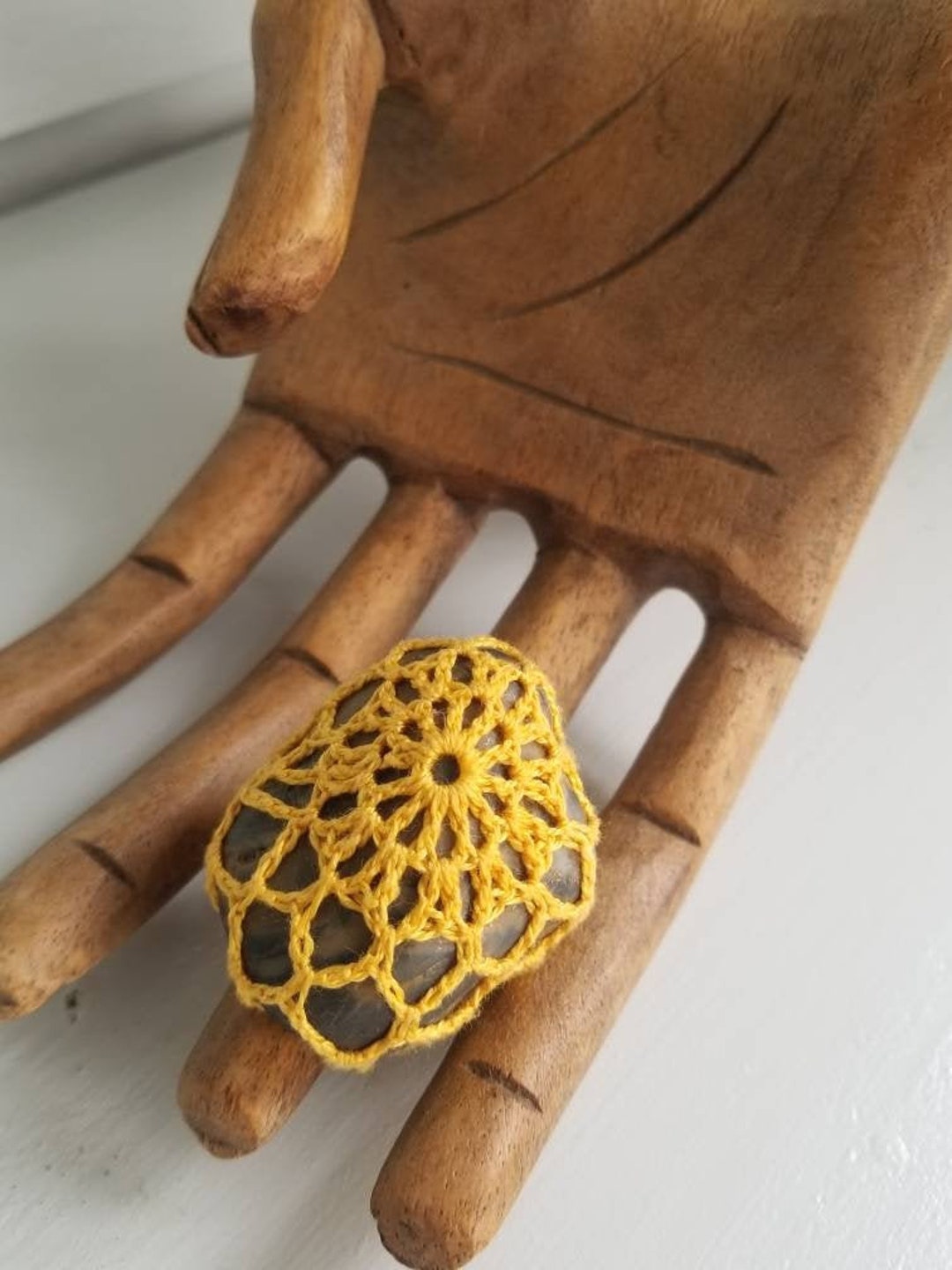Crochet Stone / Meditation Altar/ Yoga / Spiritual Gift / Thinking of ...