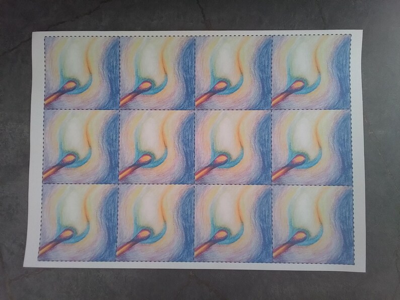 Printable Matchstick Sheet – Hand-drawn Illustration Repeated X12 – A4 ...