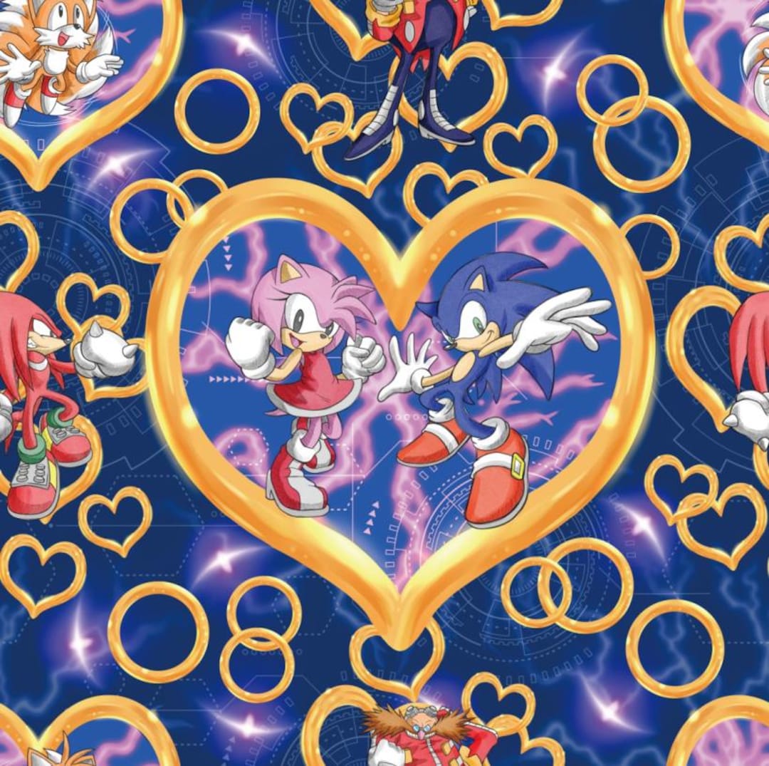 Sonic the Hedgehog Fabric Classic Game 100% Cotton Fabric Video Game ...