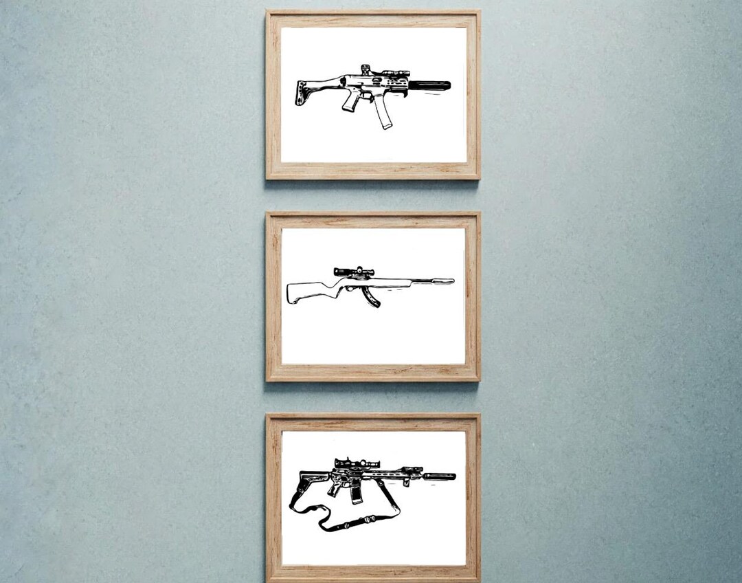 Abstract Firearm Rifle Artwork - Etsy