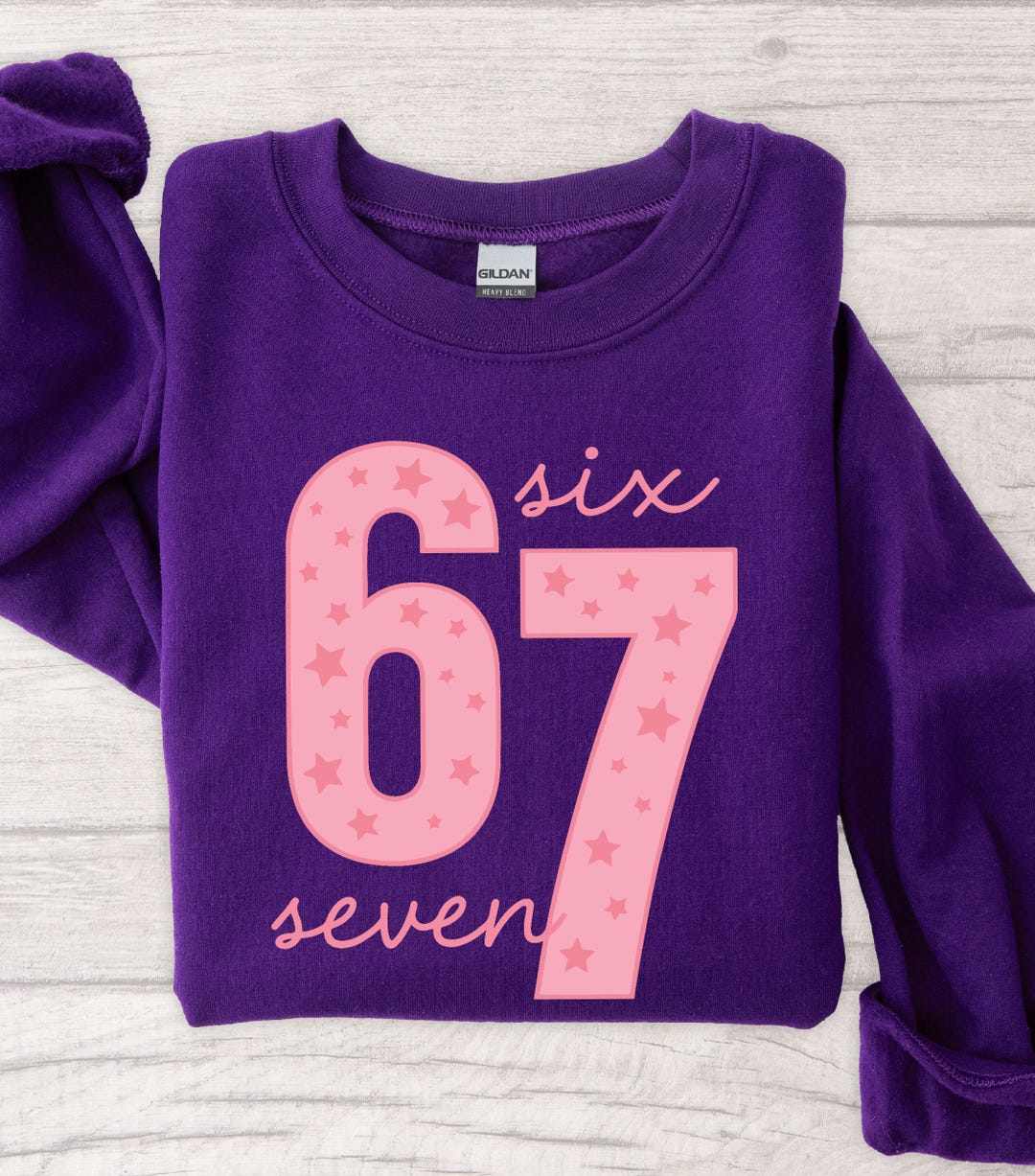 Funny 67 Graphic Sweater, Funny 67 Meme Sweatshirt, Trendy Humor ...