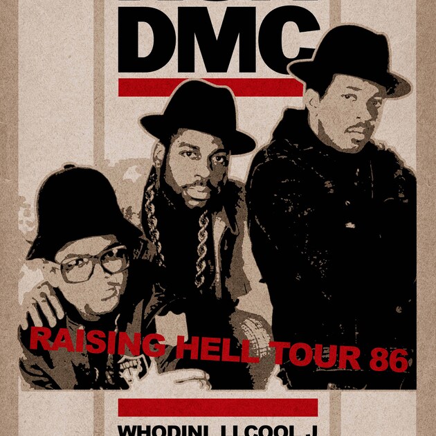 Run DMC 1986 Concert Poster