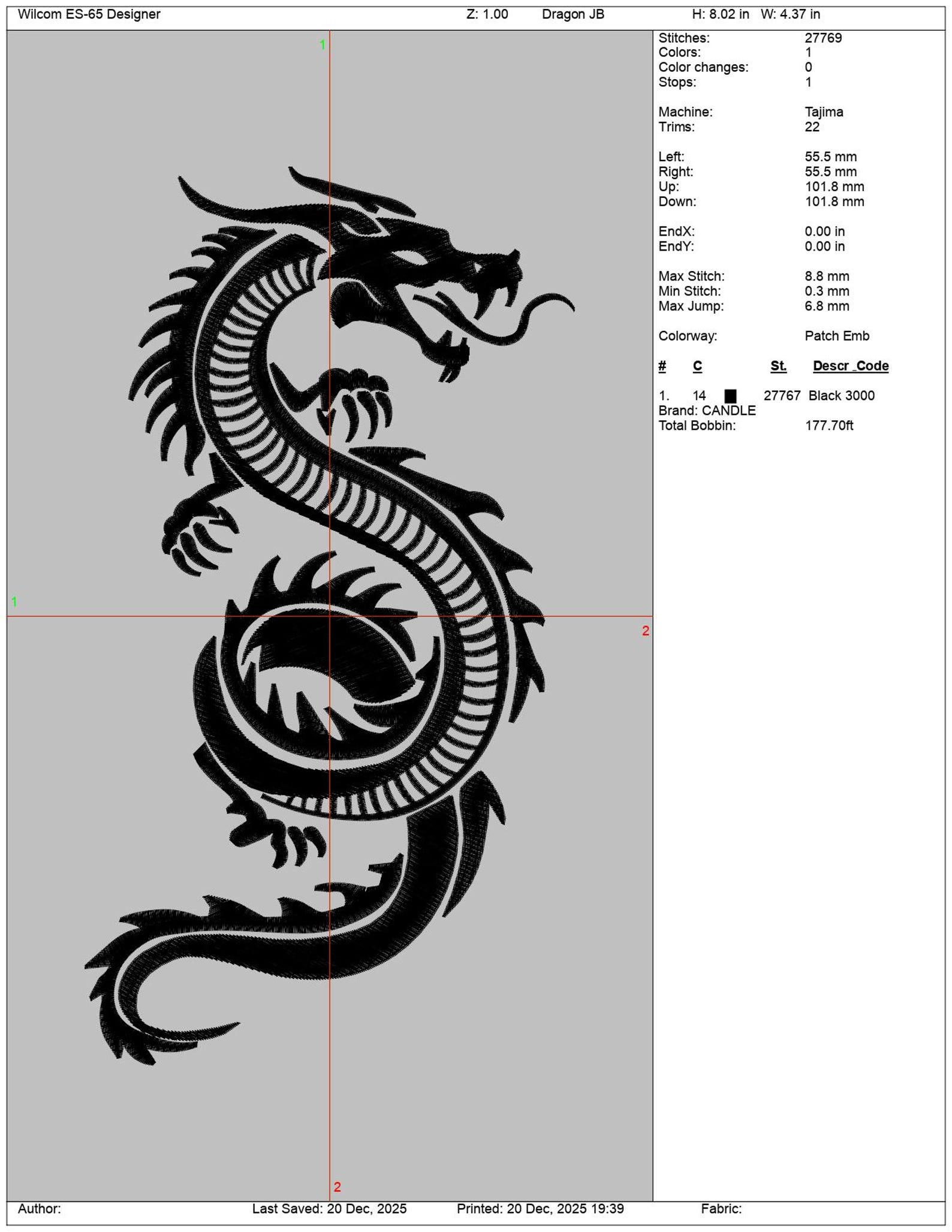 Fire Spitting Dragon Machine Embroidery Design, Embroidery Designs ...