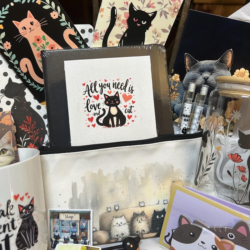 Cat Stationary Box - Etsy