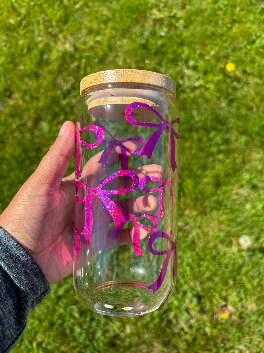 Coquette Glass Cup | Pink Cup | Bow Cup | Aesthetic | Girly Cup - Etsy