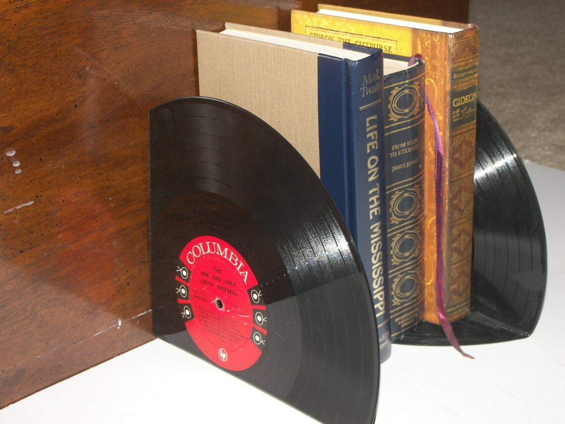 Vinyl Record Bookends Vintage Vinyl Records Unique - Etsy