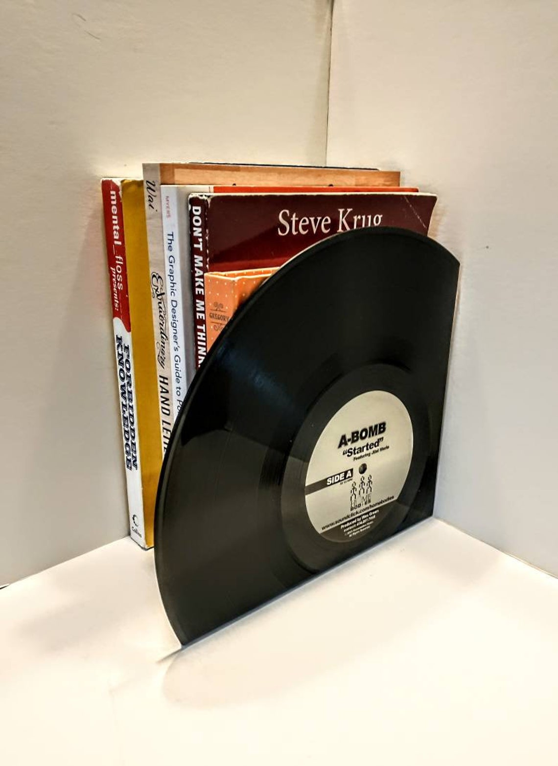 Vinyl Record Bookends Vintage Vinyl Records Unique - Etsy