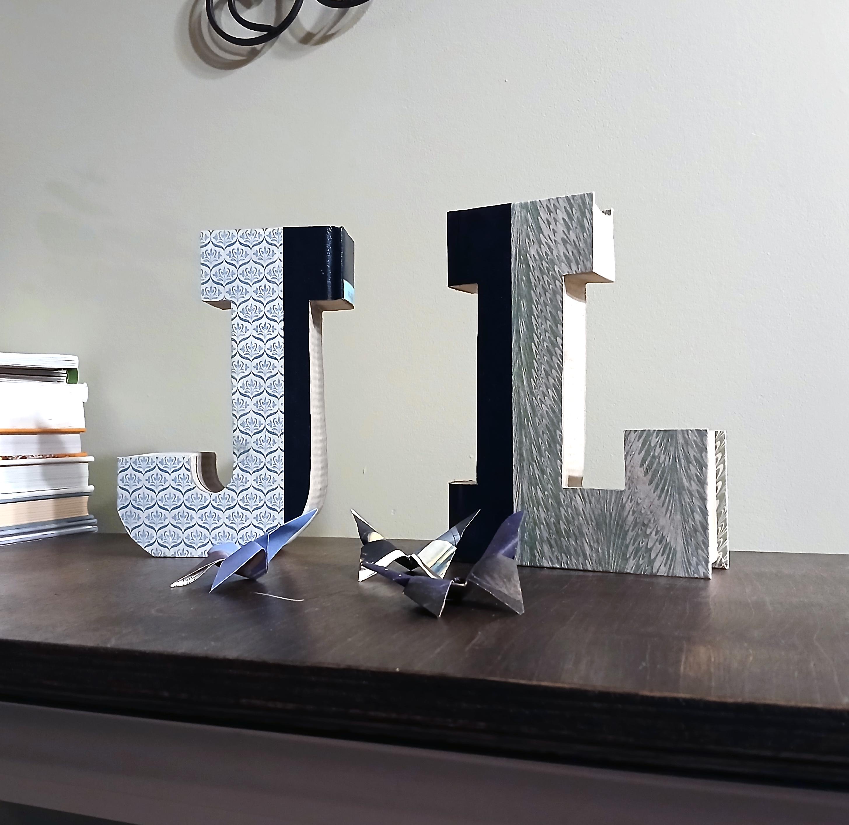 Cut Book Letters, Decorative Vintage Books, Hand Cut Book Letters for ...