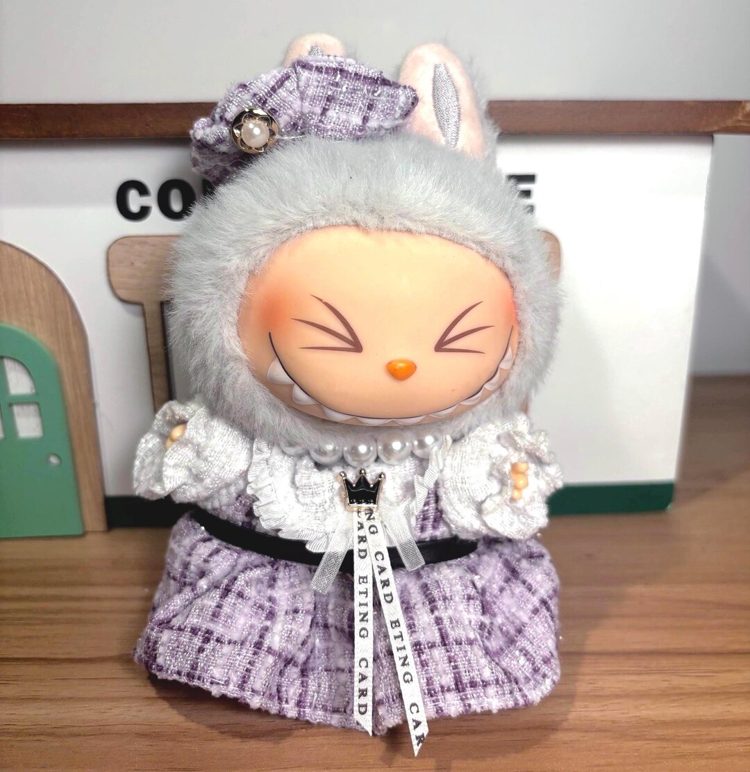 Labubu/clothes/outfits/costumes Bougie Fashion Style—“purple Plaid ...
