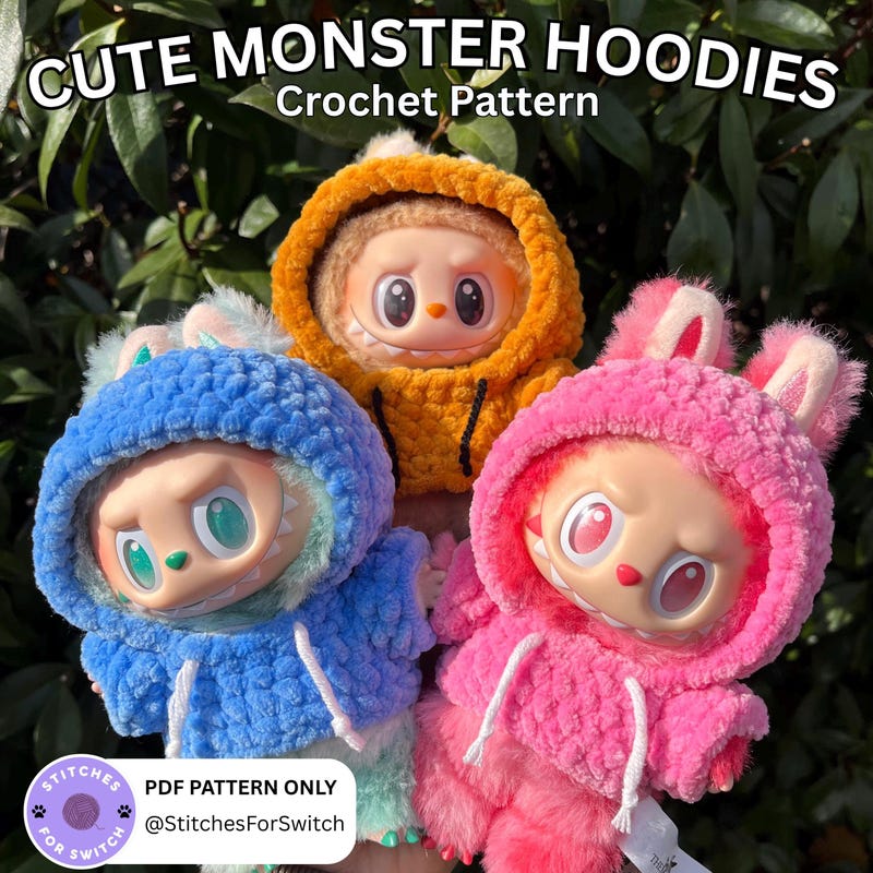 Labubu Crochet Clothing Patterns - Etsy