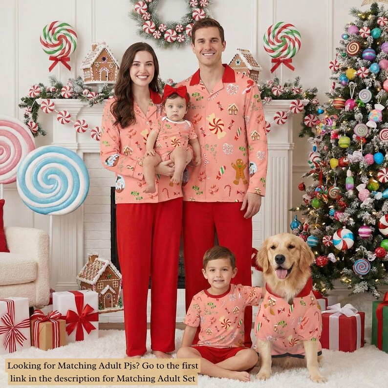 Candy Themed Sibling Matching Pajamas | Kids Short Set Baby Onesie and ...