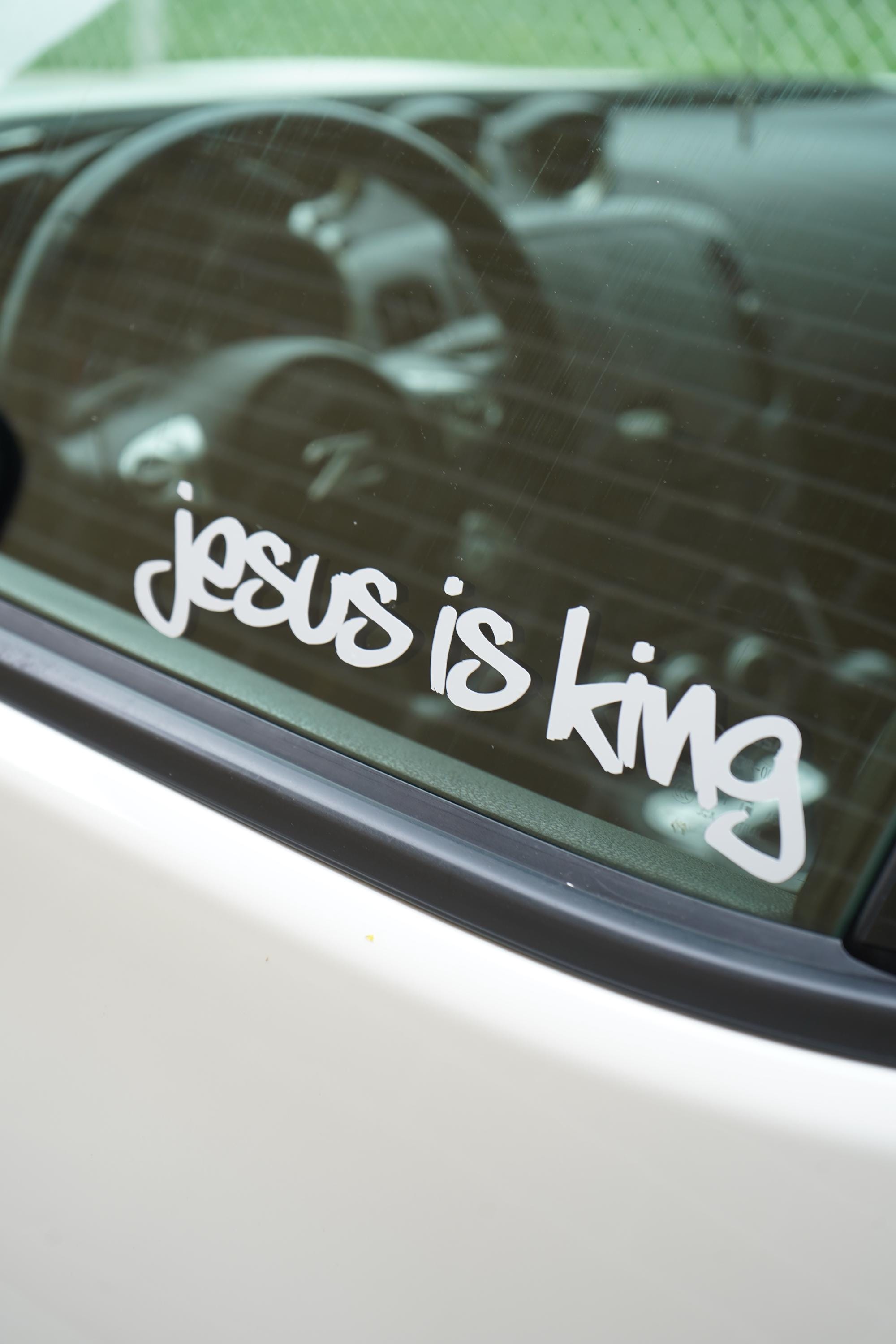 Jesus is King | Car Sticker Vinyl Decal | Windows Laptops Etc - Etsy
