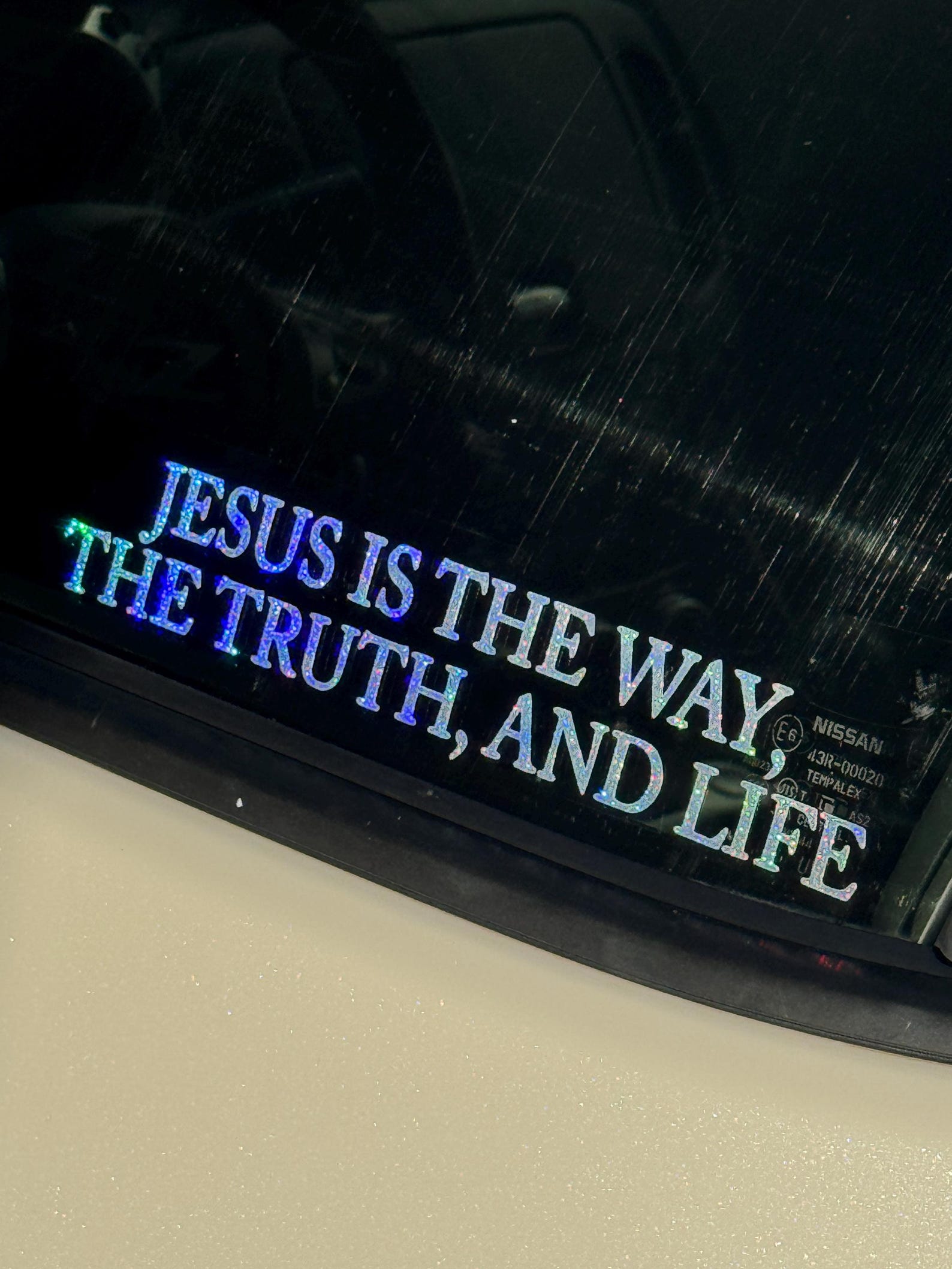 Jesus the Way Truth Life Car Sticker – Christian Vinyl Decal for Car ...