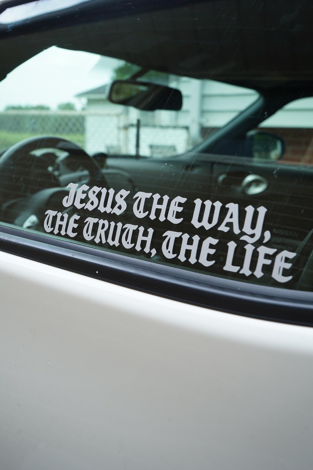 Jesus the Way Truth Life Car Sticker – Christian Vinyl Decal for Car ...