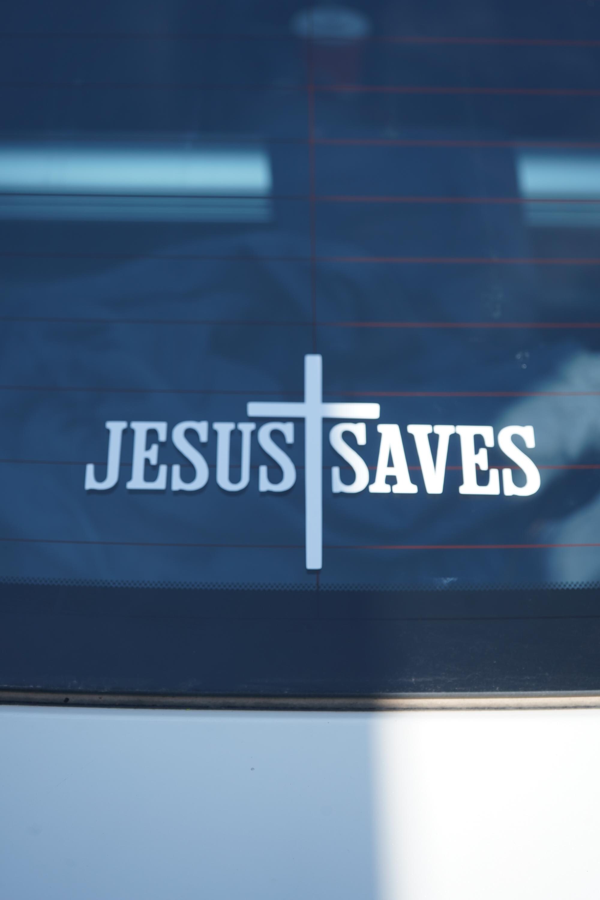 Jesus Saves | Car Sticker Vinyl Decal | Windows Laptops Etc - Etsy