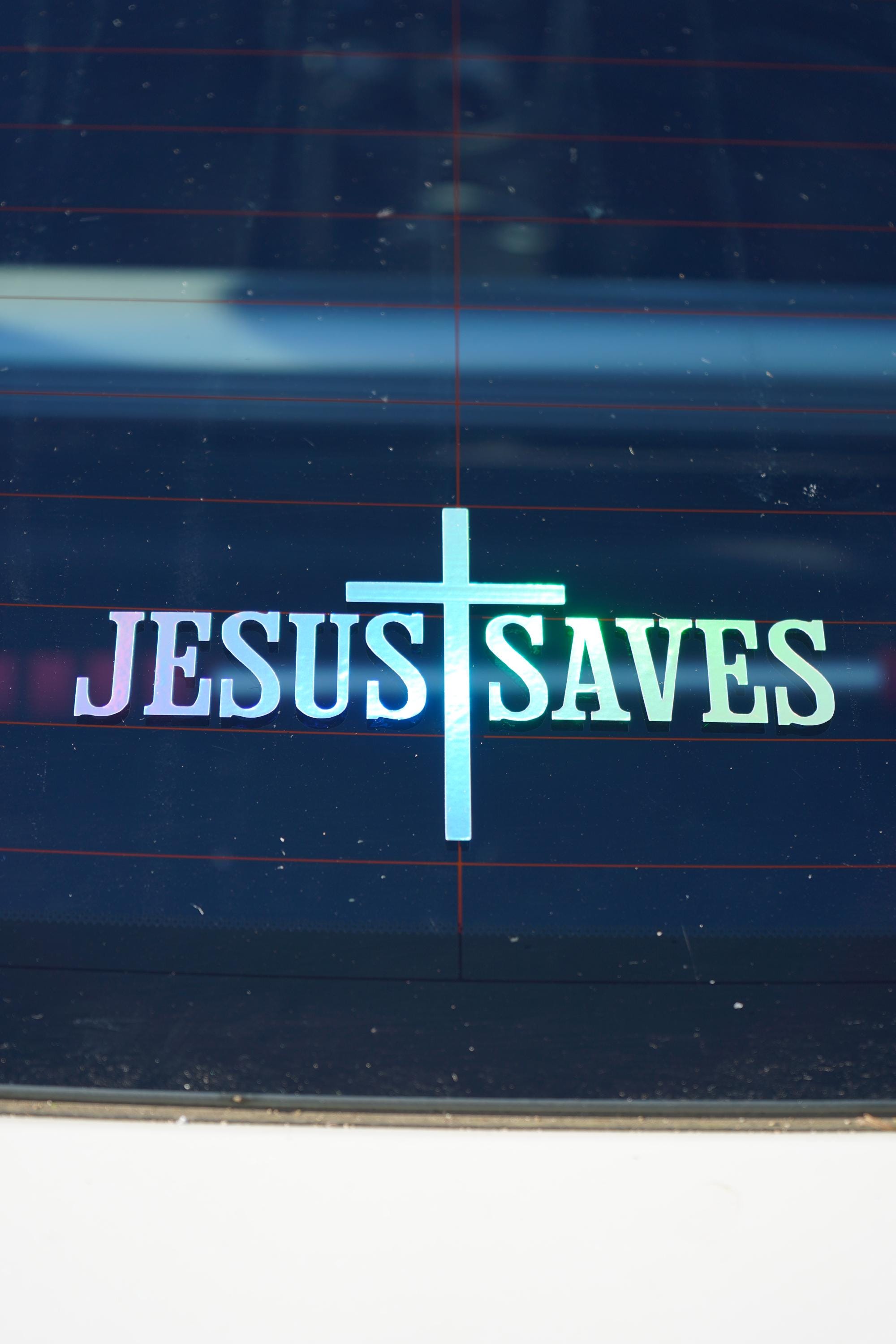 Jesus Saves | Car Sticker Vinyl Decal | Windows Laptops Etc - Etsy