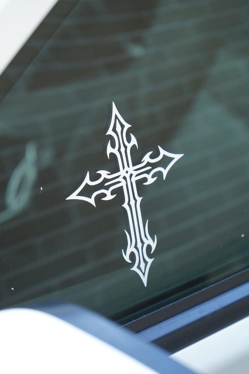 Gothic Cross | Car Sticker Vinyl Decal | Windows Laptops Etc - Etsy