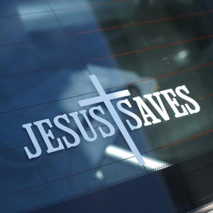 Jesus Saves | Car Sticker Vinyl Decal | Windows Laptops Etc - Etsy