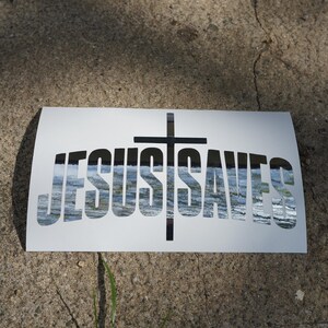 Jesus Saves | Car Sticker Vinyl Decal | Windows Laptops Etc - Etsy