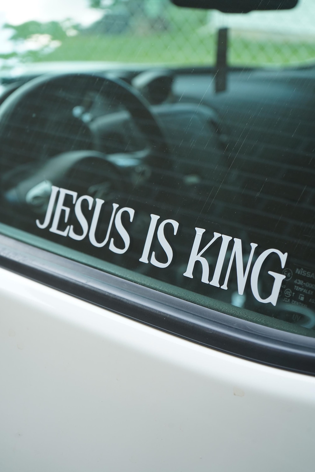 Jesus is King Car Sticker | Christian Vinyl Decal | Bold Faith Bumper ...