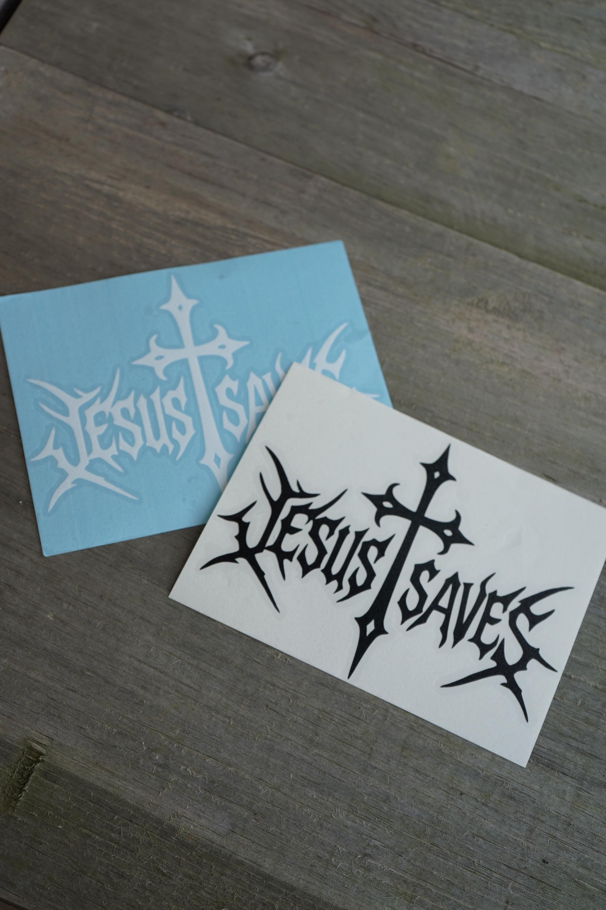 Jesus Saves | Car Sticker Vinyl Decal | Windows Laptops Etc - Etsy