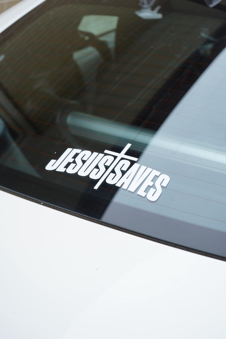 Jesus Saves | Car Sticker Vinyl Decal | Windows Laptops Etc - Etsy
