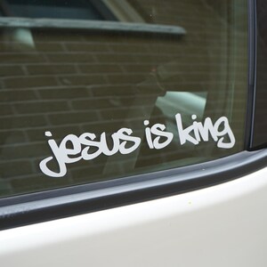 Jesus is King | Car Sticker Vinyl Decal | Windows Laptops Etc - Etsy