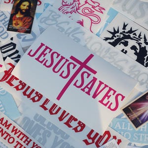 Jesus Saves | Car Sticker Vinyl Decal | Windows Laptops Etc - Etsy