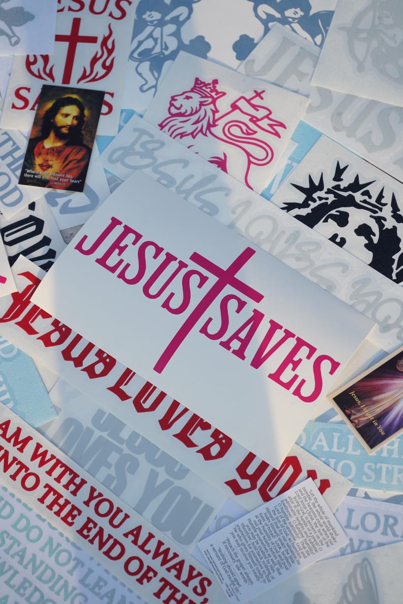Jesus Saves | Car Sticker Vinyl Decal | Windows Laptops Etc - Etsy