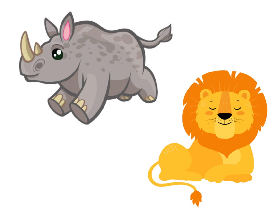 Safari Animals Clipart Svg Bundle, Safari Animals Png Bundle, Nursery ...