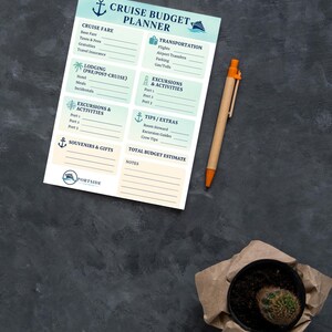 Cruise Budget Planner Printable – Vacation Expense Tracker Sheet ...