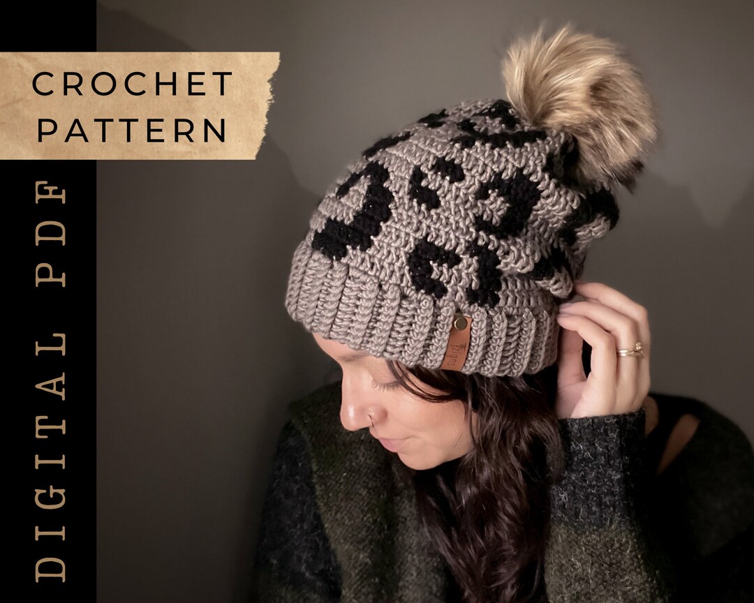 Leopard SLOUCH // Crochet Pattern Leopard Print Cheetah - Etsy
