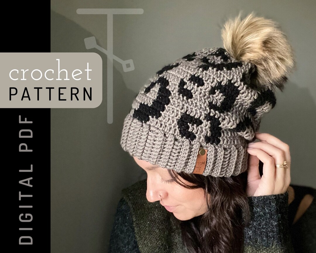 Leopard SLOUCH // Crochet Pattern Leopard Print Cheetah - Etsy