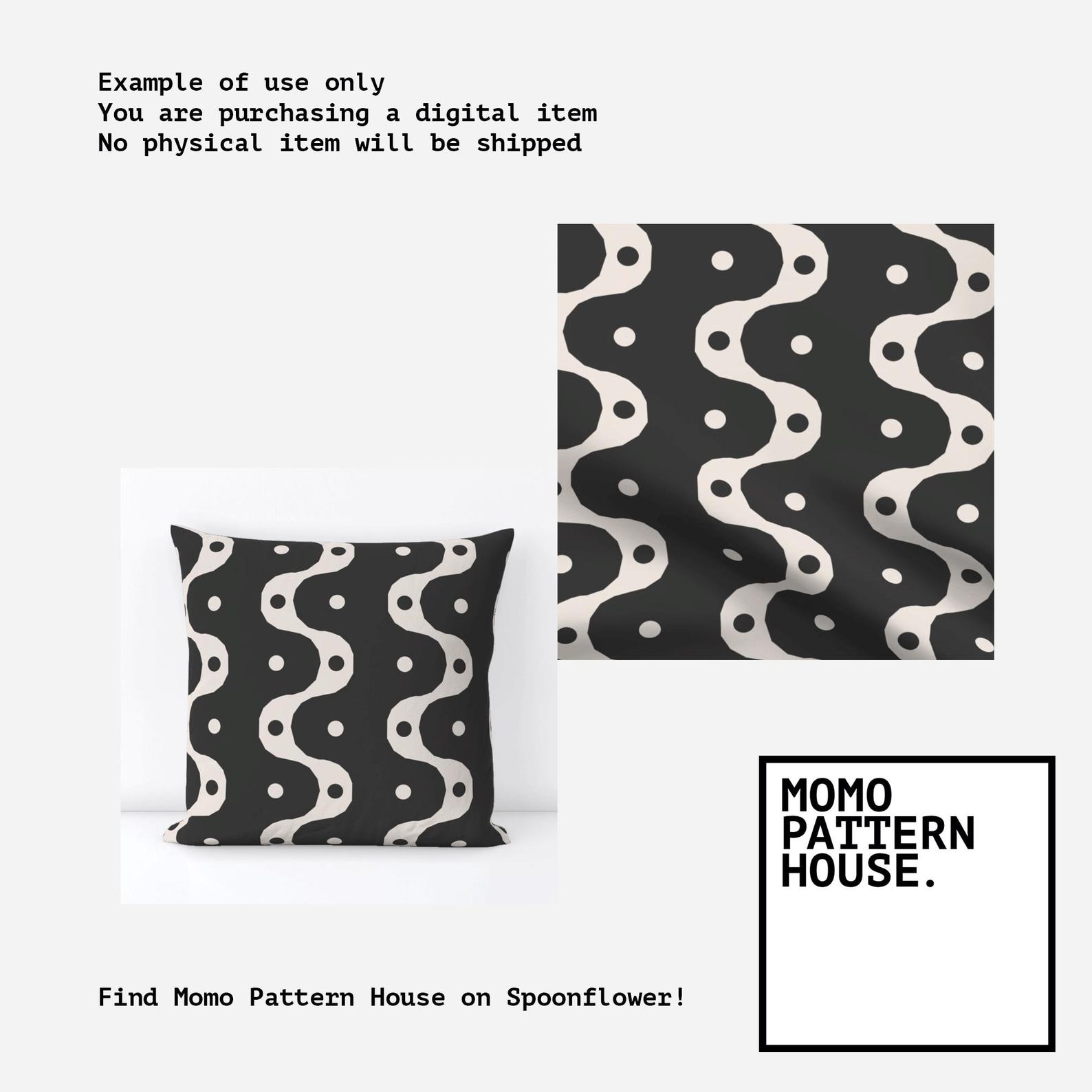 Yin Yang Seamless Pattern, Black and White Minimal Repeating Digital ...