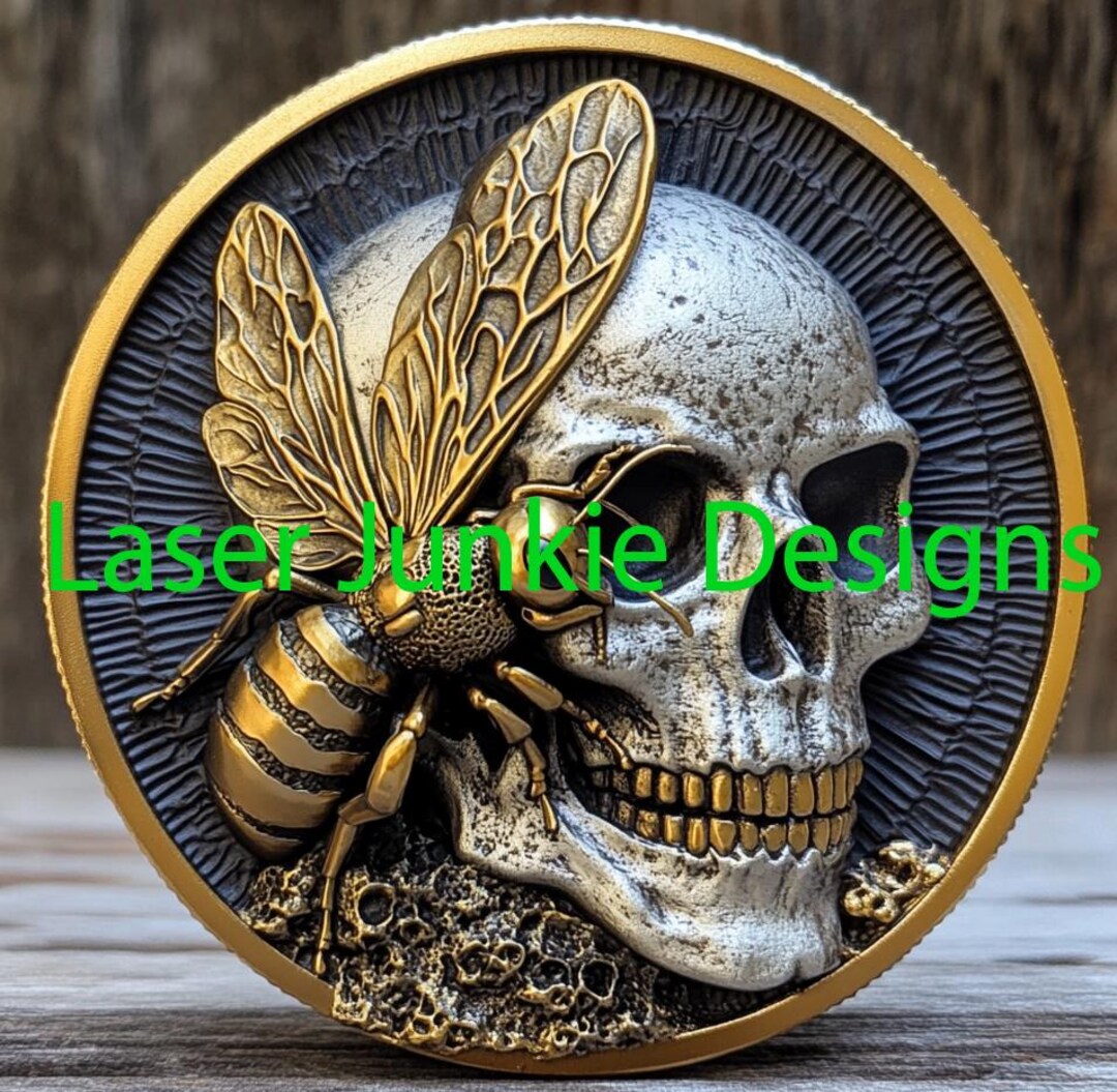 Bee and Skull Depth Map - Etsy